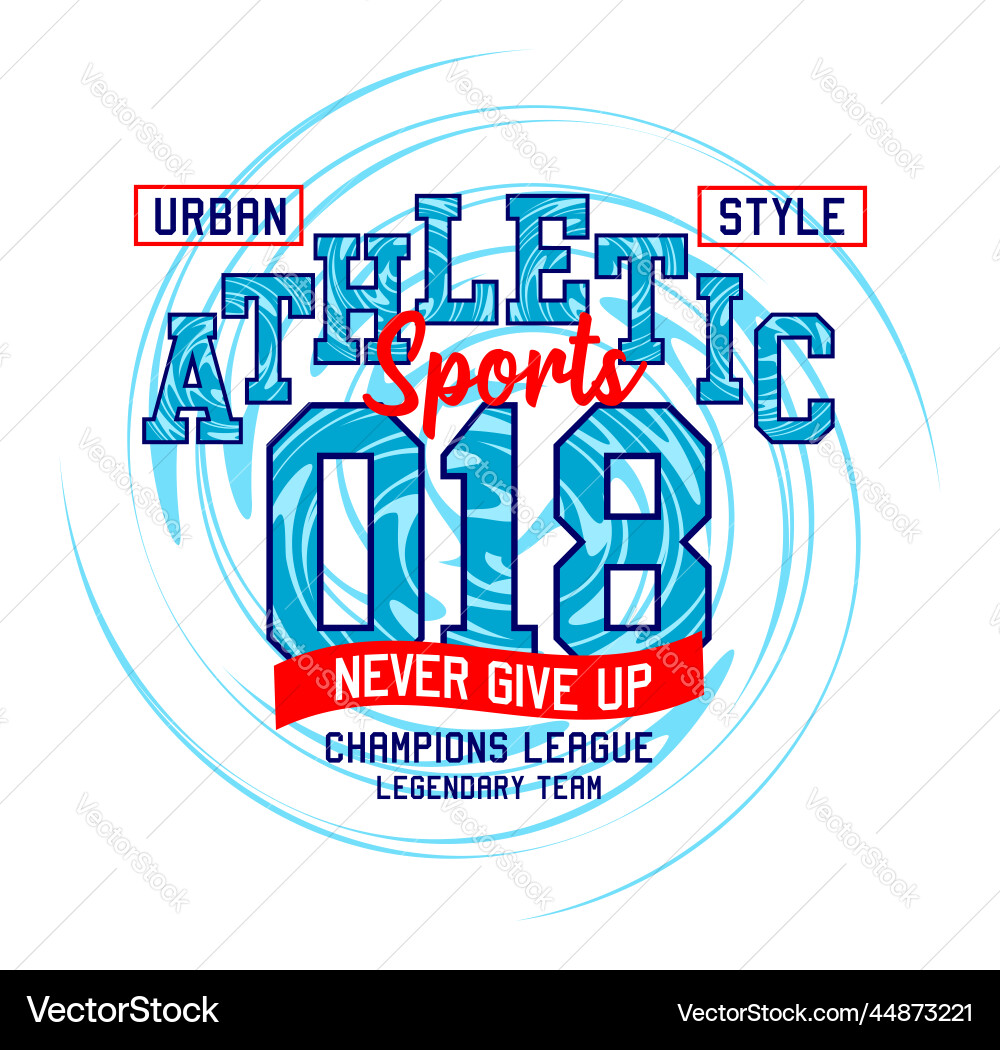 Athletic sports 018 typography design t shirts Vector Image
