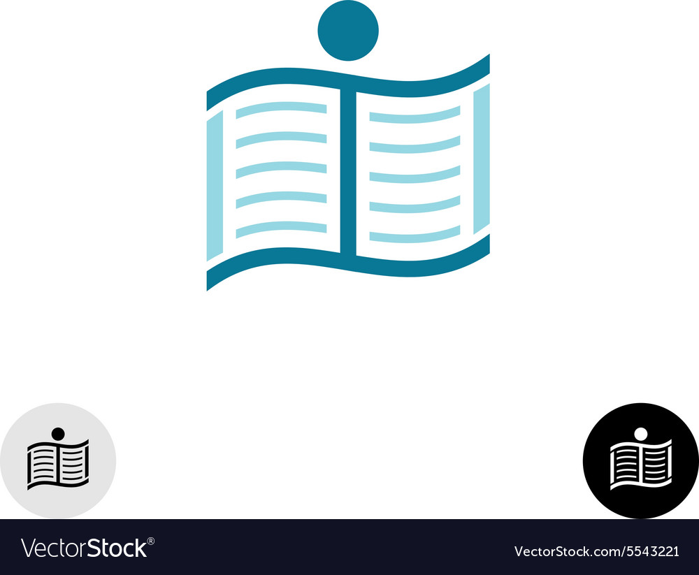 Book logo Royalty Free Vector Image - VectorStock