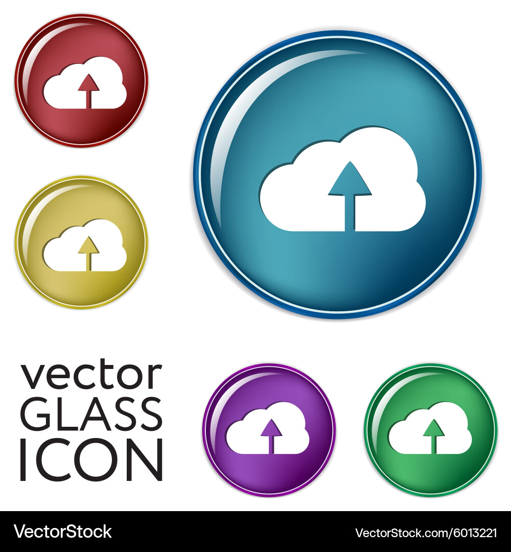 Cloud download icon files Royalty Free Vector Image