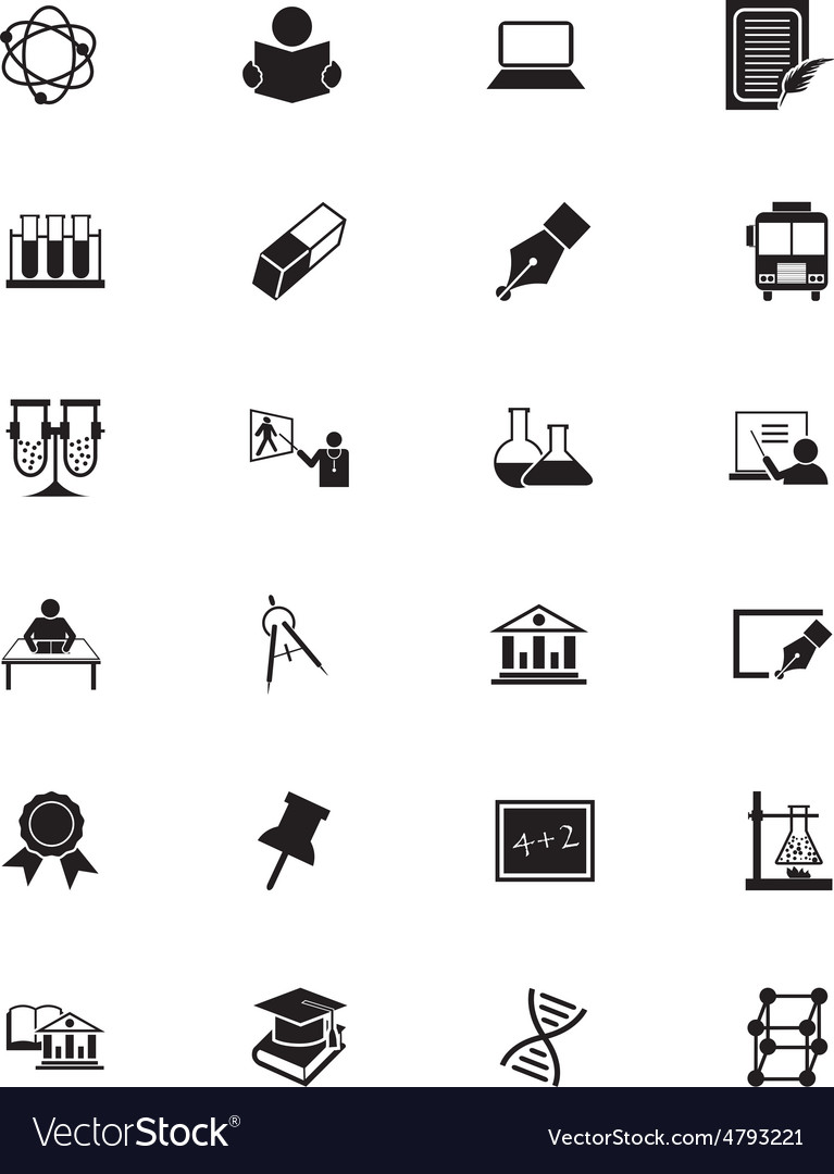 Education solid icons 2 Royalty Free Vector Image