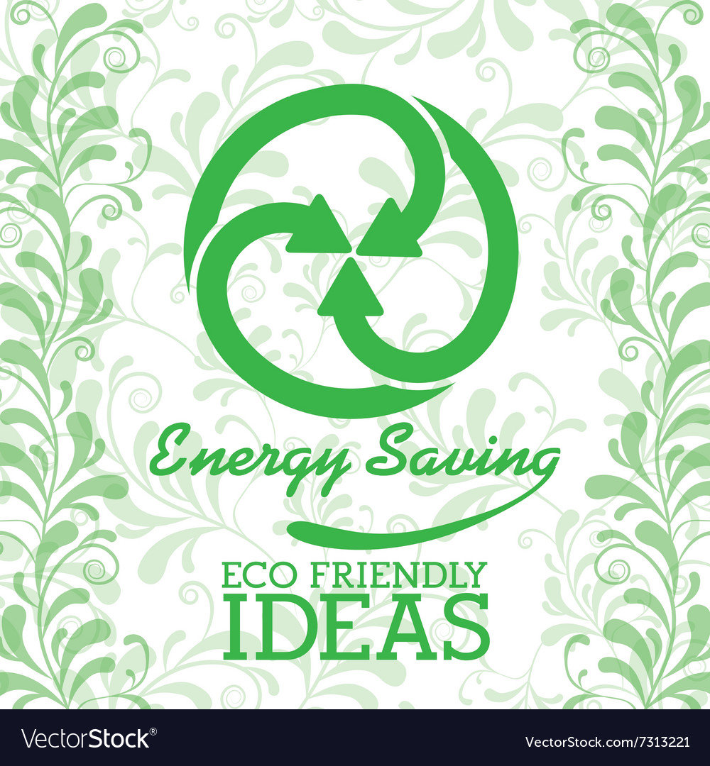 Energy saving design Royalty Free Vector Image
