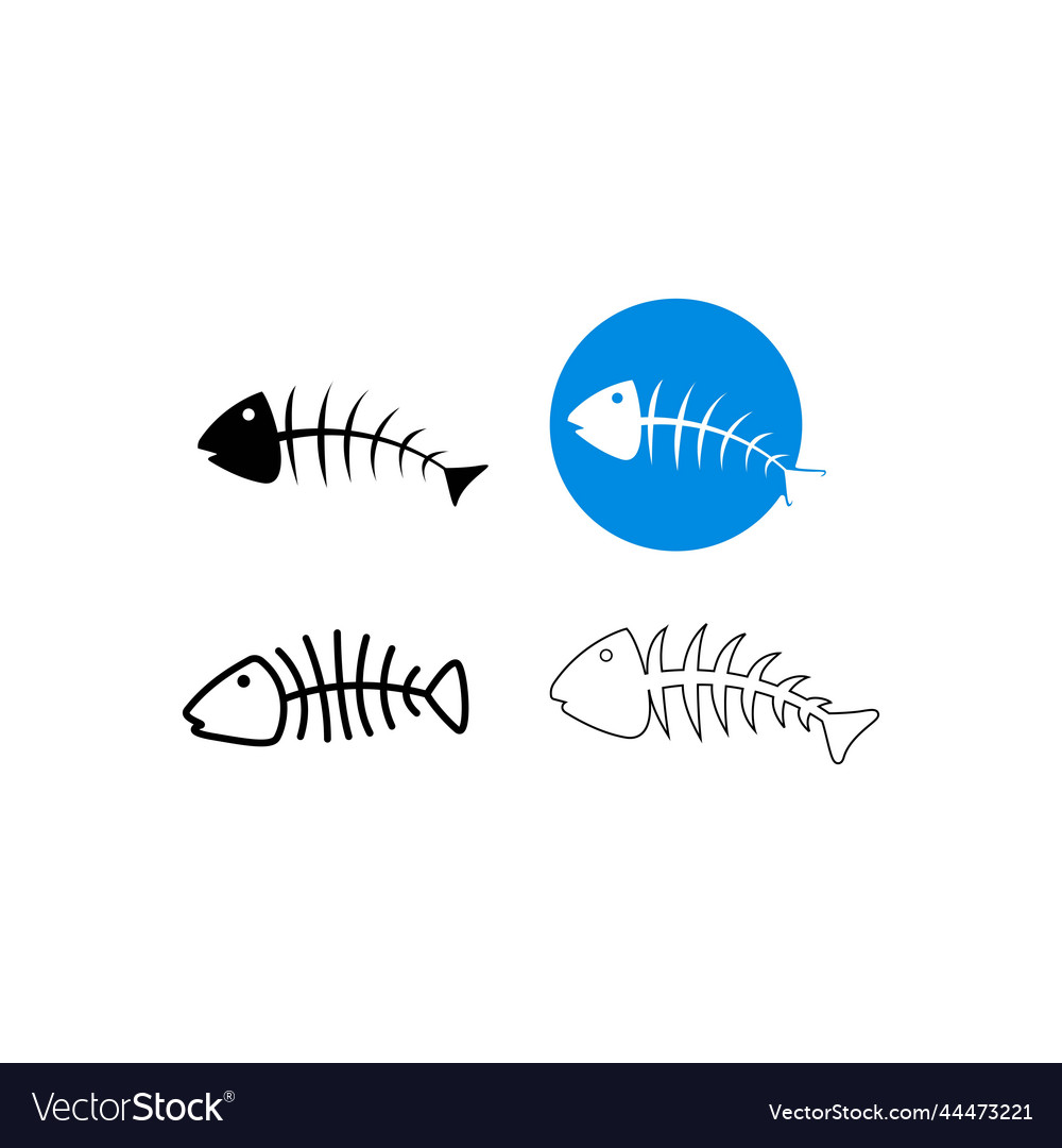 Fishbone logo Royalty Free Vector Image - VectorStock