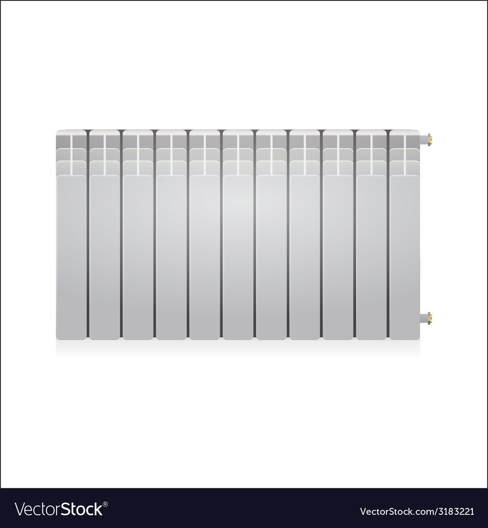 Gray radiator Royalty Free Vector Image - VectorStock