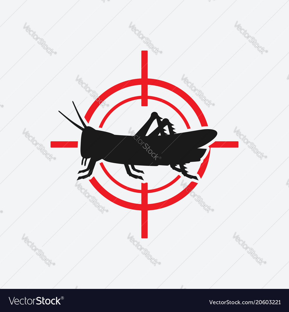 Locust icon red target Royalty Free Vector Image