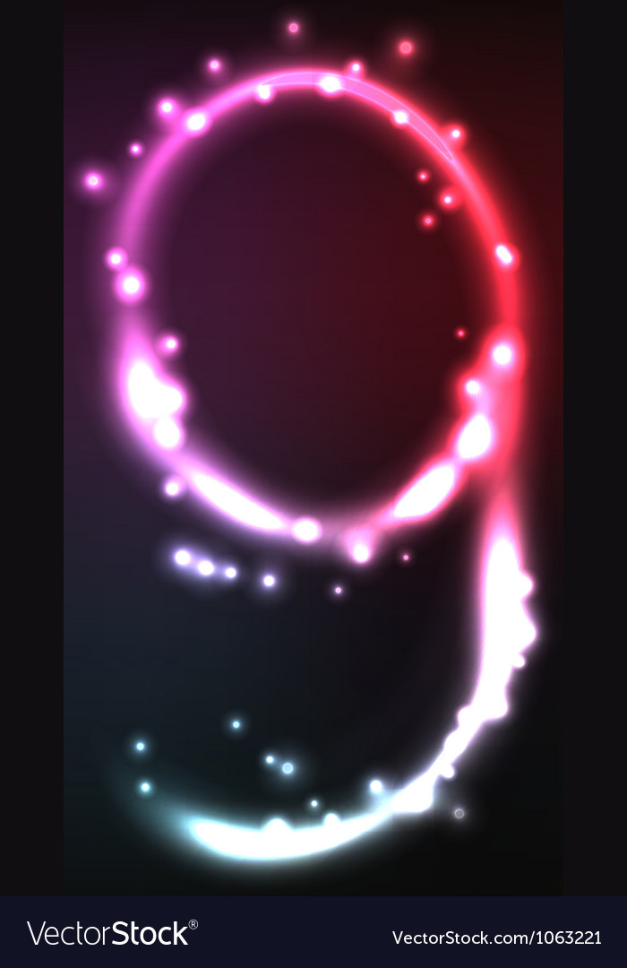 Luminous numbers Royalty Free Vector Image - VectorStock