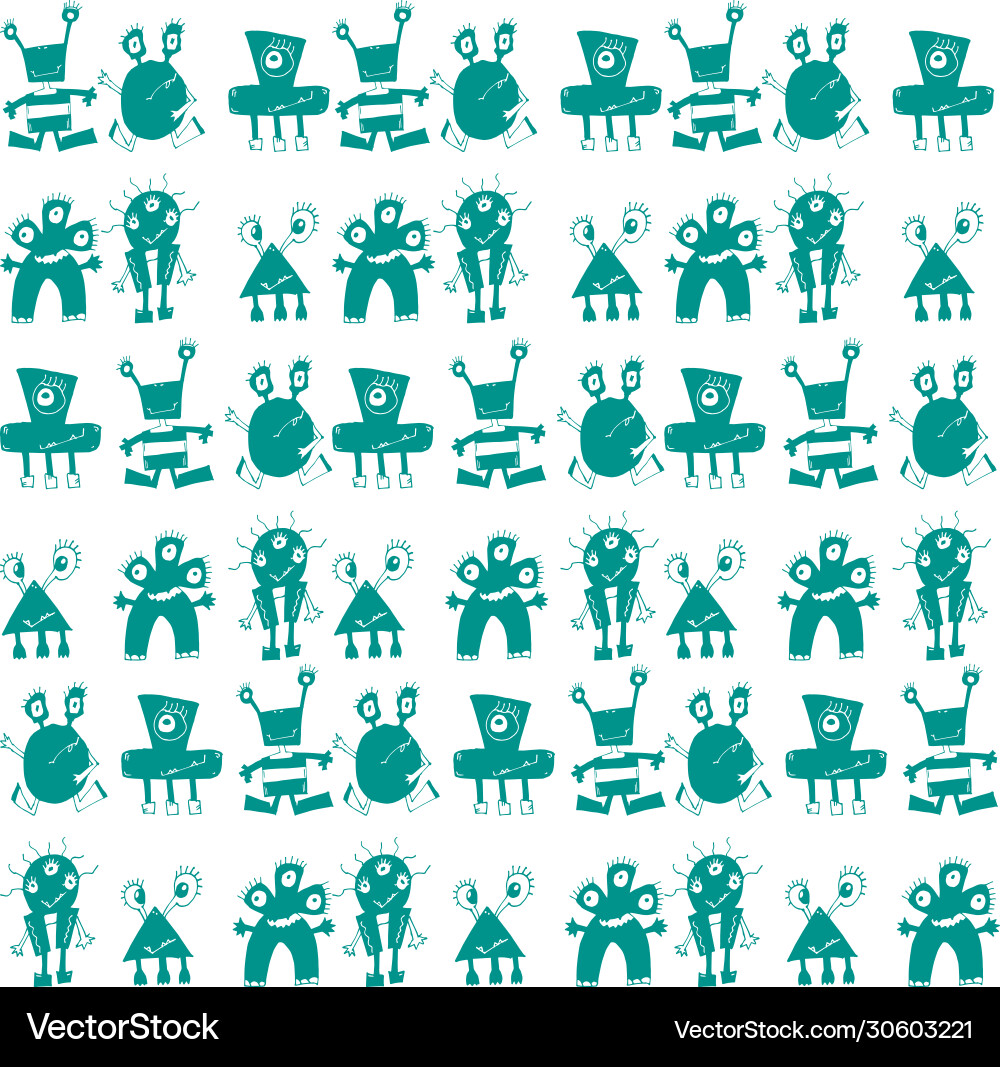 Monsters 1 Royalty Free Vector Image - VectorStock