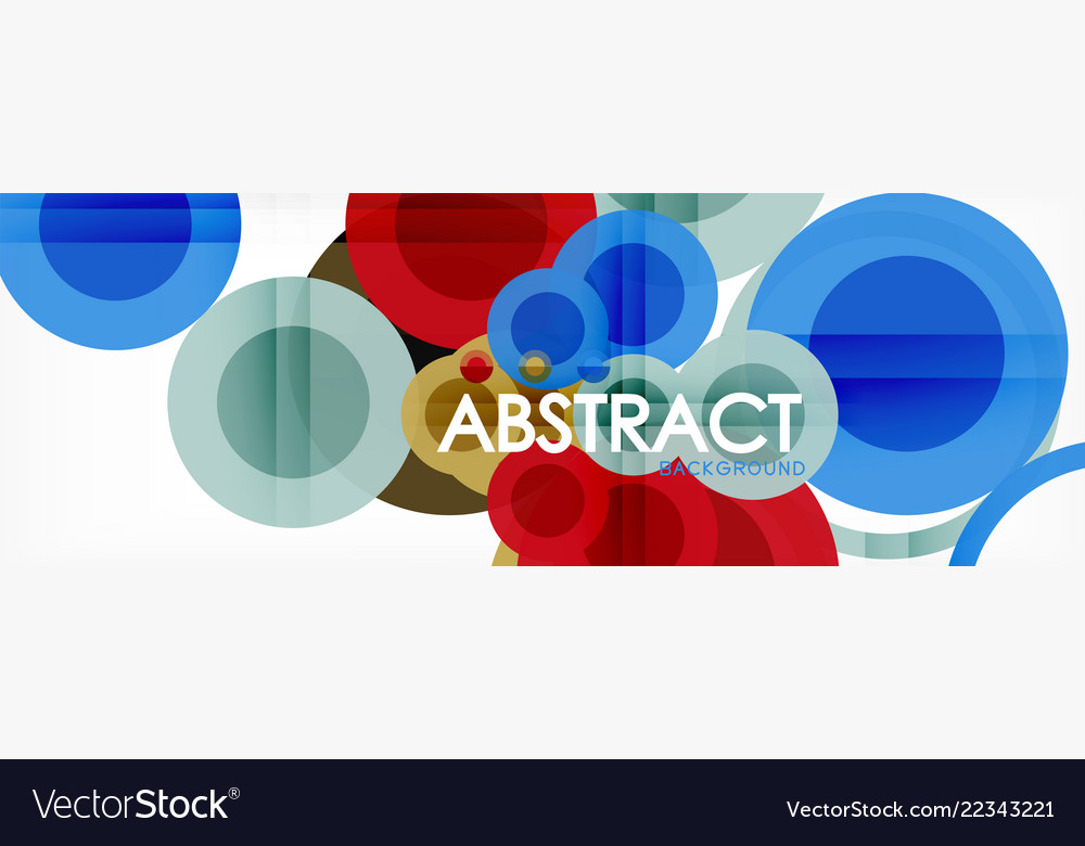 Overlapping circles design background Royalty Free Vector