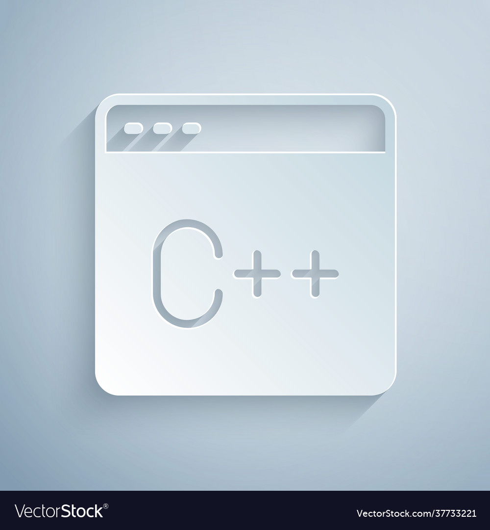 Paper Cut Software Web Developer Programming Code Vector Image