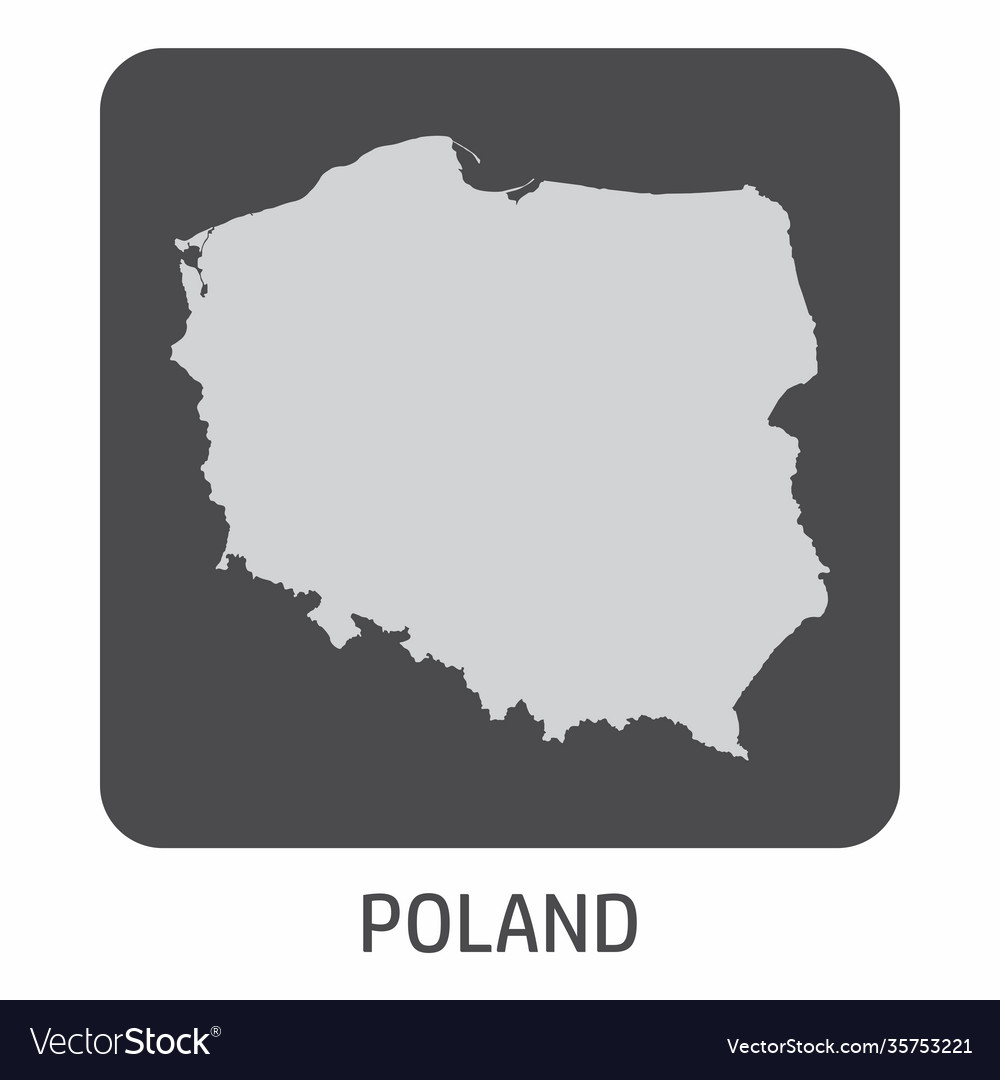Poland map icon Royalty Free Vector Image - VectorStock