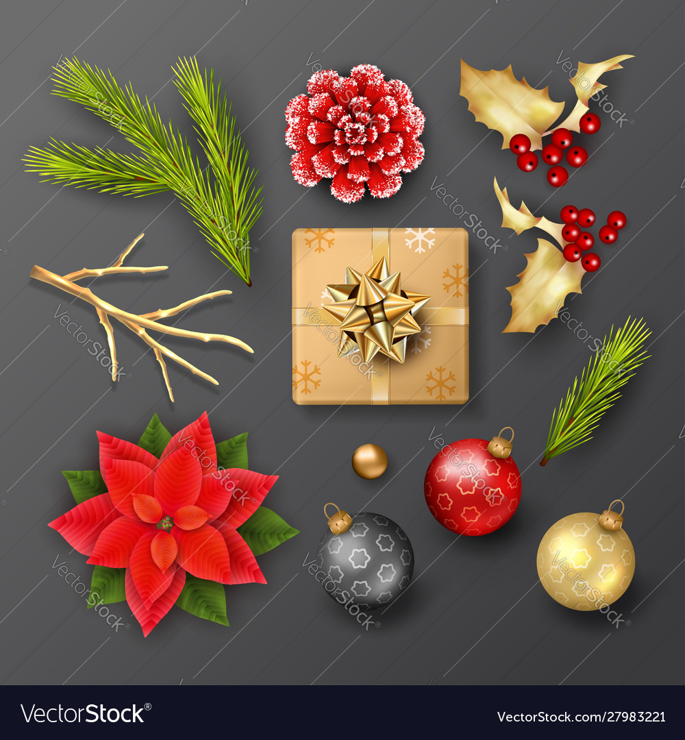 Set christmas Royalty Free Vector Image - VectorStock