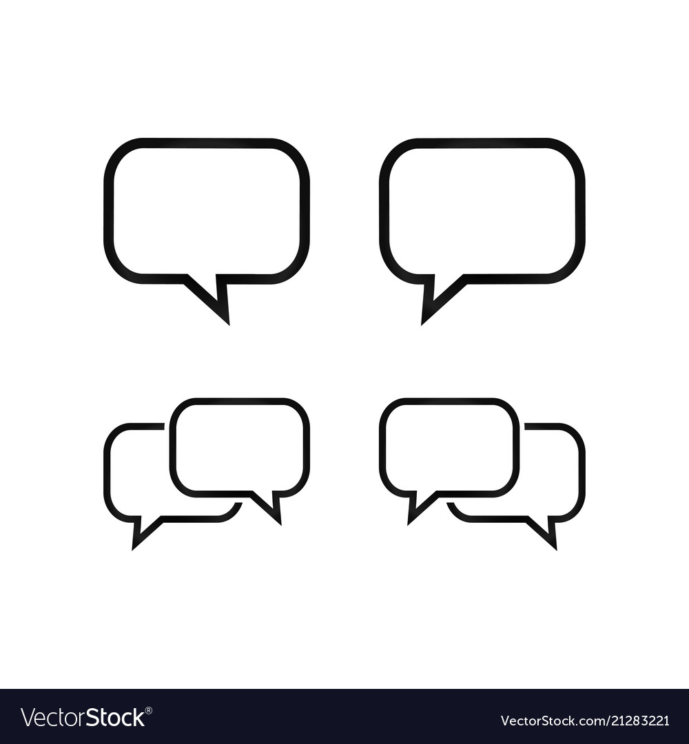 Simple bubble chat icon pack Royalty Free Vector Image