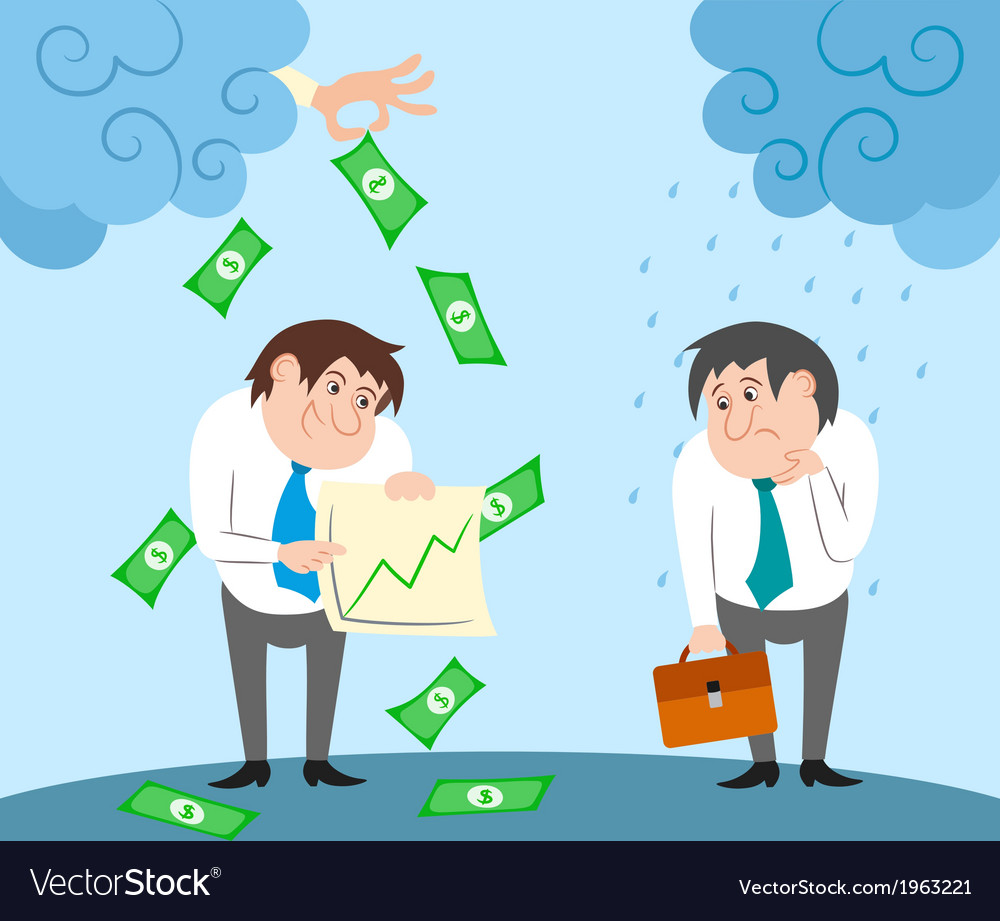 Successful and failed businessman characters Vector Image Successful and failed businessman characters Vector Image