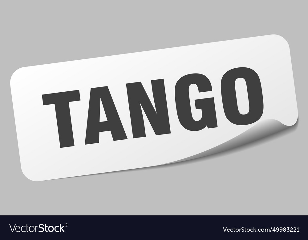 Tango sticker tango label Royalty Free Vector Image