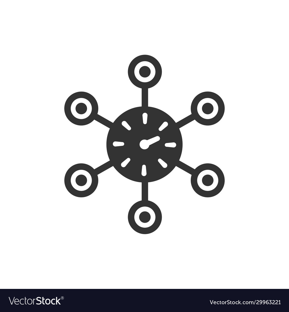Time network icon Royalty Free Vector Image - VectorStock