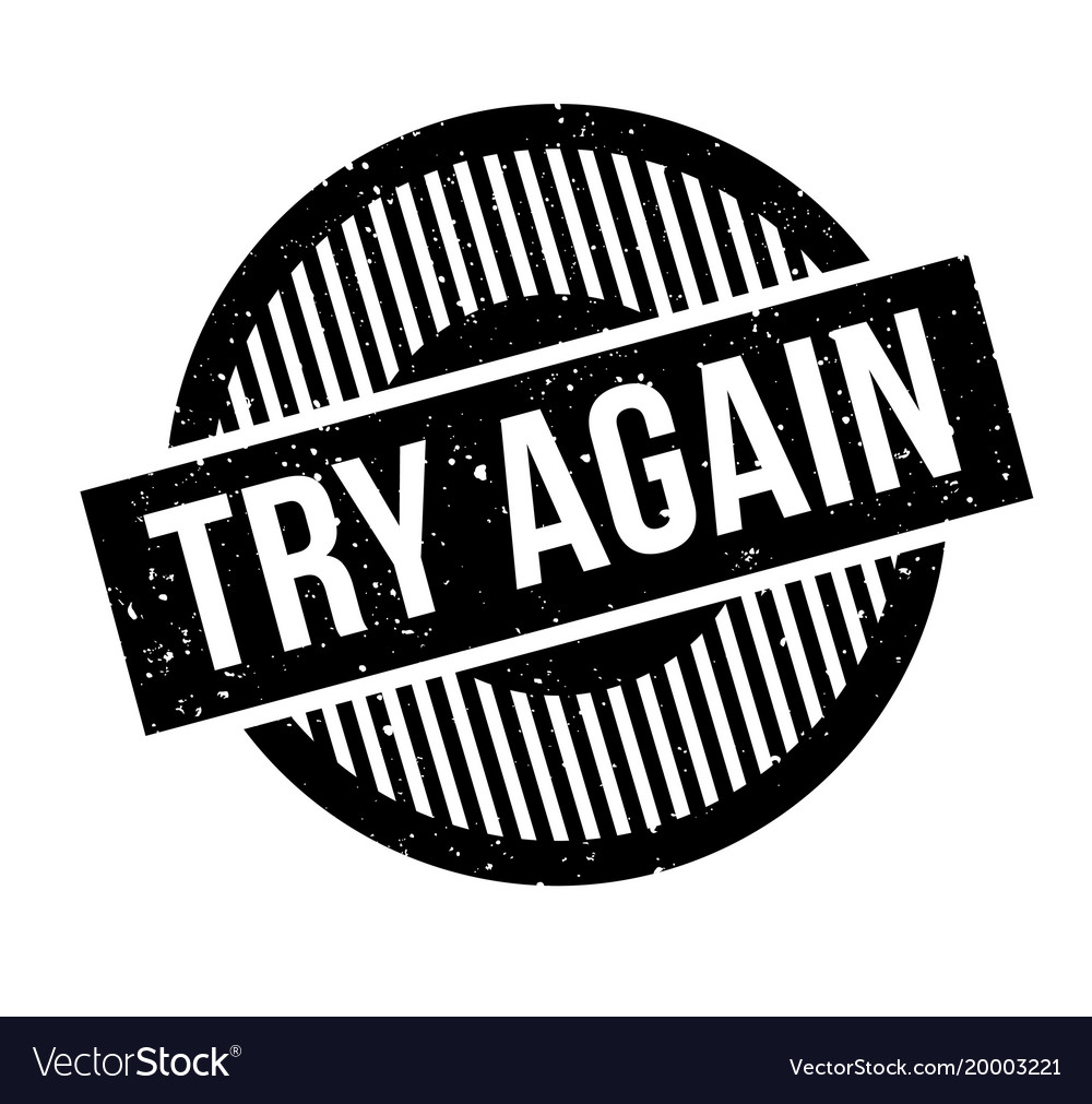 Try again rubber stamp Royalty Free Vector Image