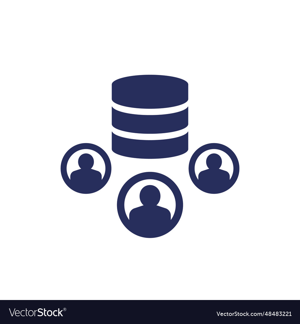 User base icon on white Royalty Free Vector Image