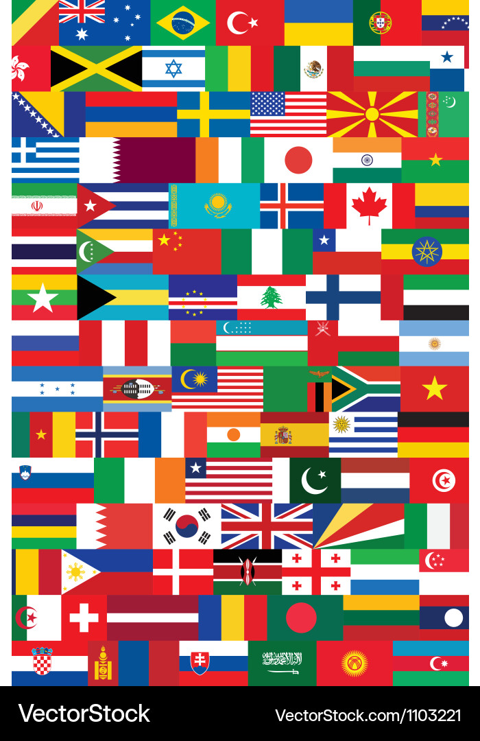World flags backround Royalty Free Vector Image