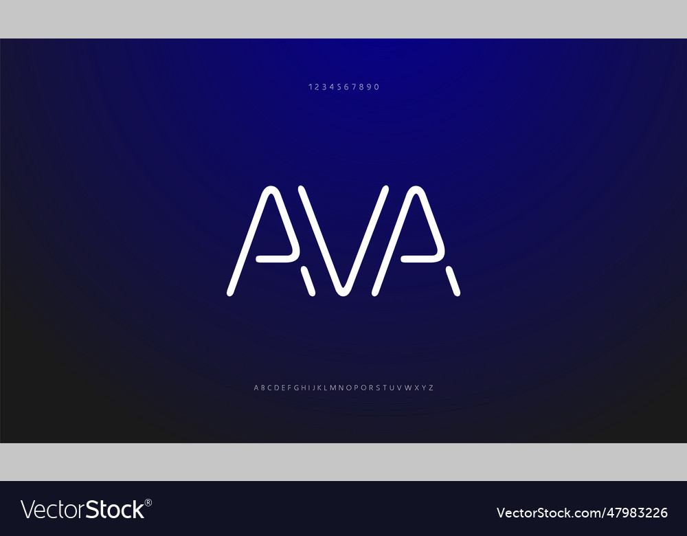 Abstract modern alphabet font Royalty Free Vector Image Abstract modern alphabet font Royalty Free Vector Image