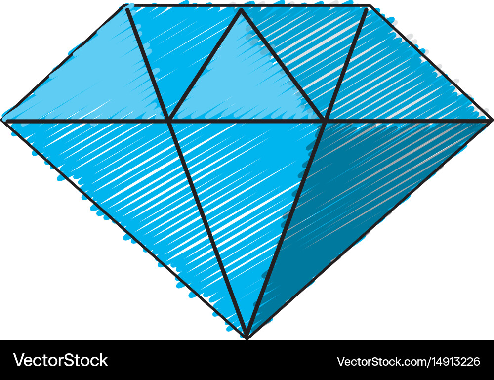 Beautiful gem diamond to luxury use Royalty Free Vector