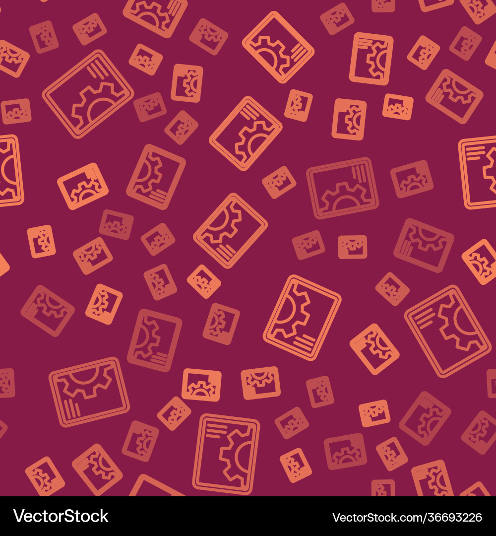 Brown line software web development programming Vector Image