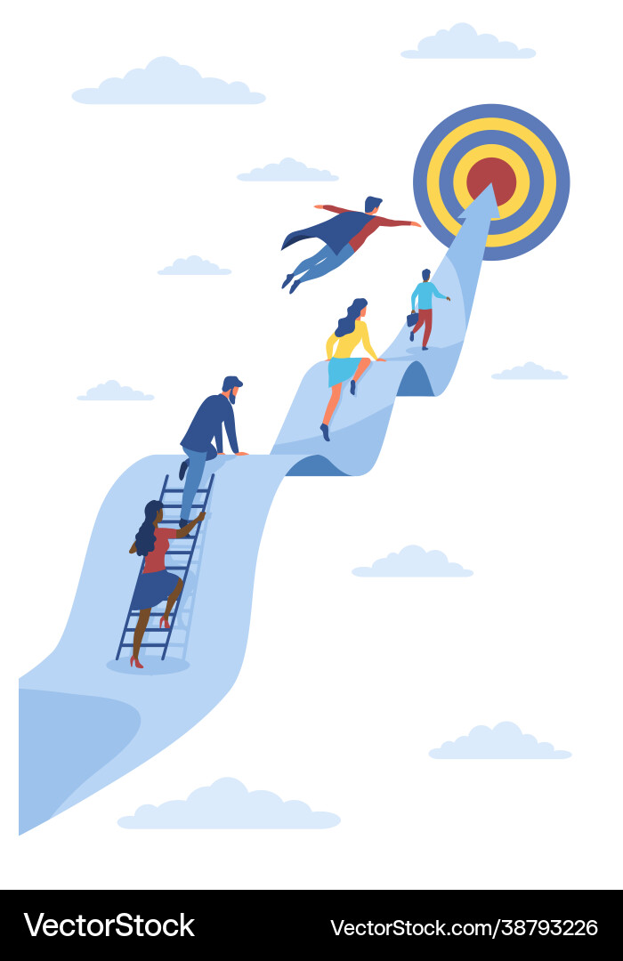 Career ladder or leadership concept Royalty Free Vector