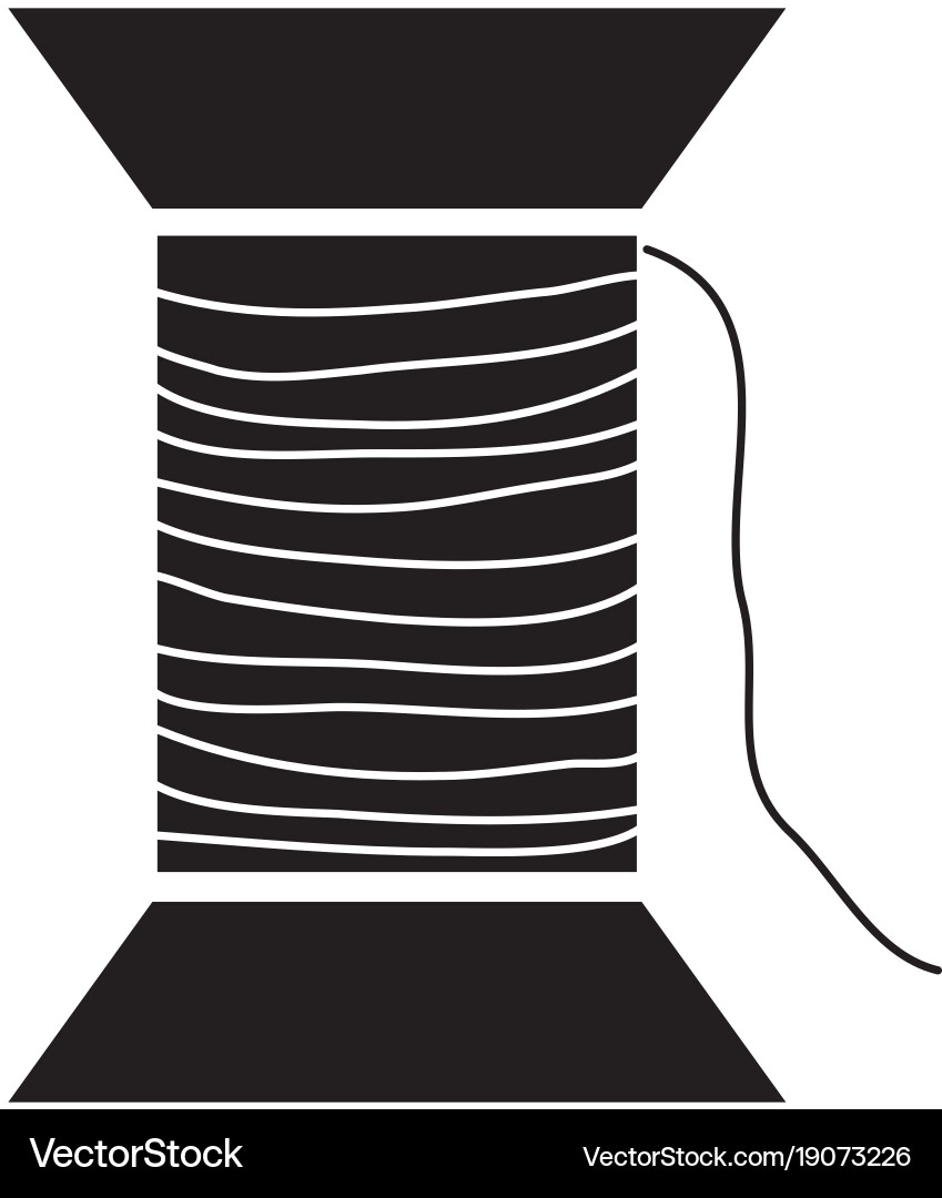 Contour thread sewing craft fashion tool Vector Image