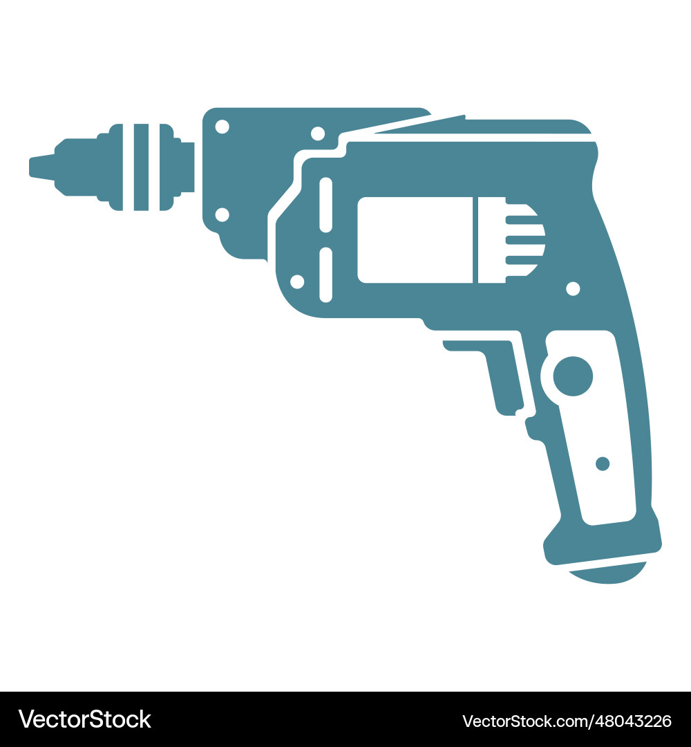 Cordless drill blue Royalty Free Vector Image - VectorStock