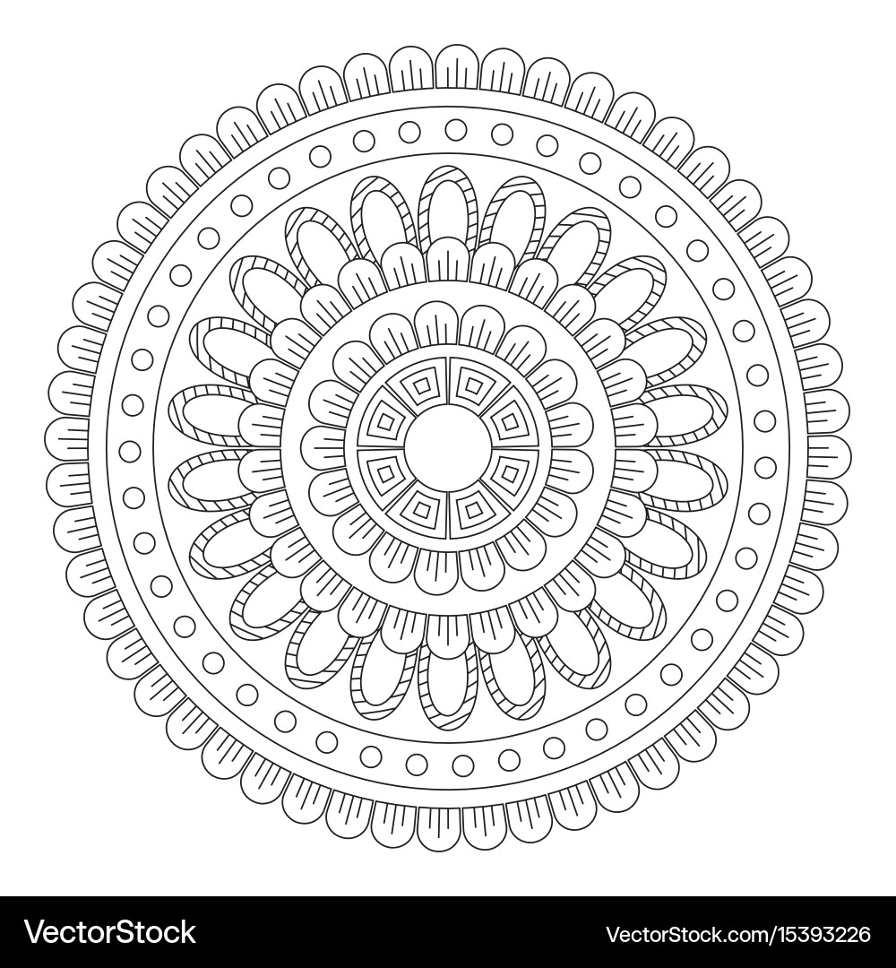 Flower mandala Royalty Free Vector Image - VectorStock
