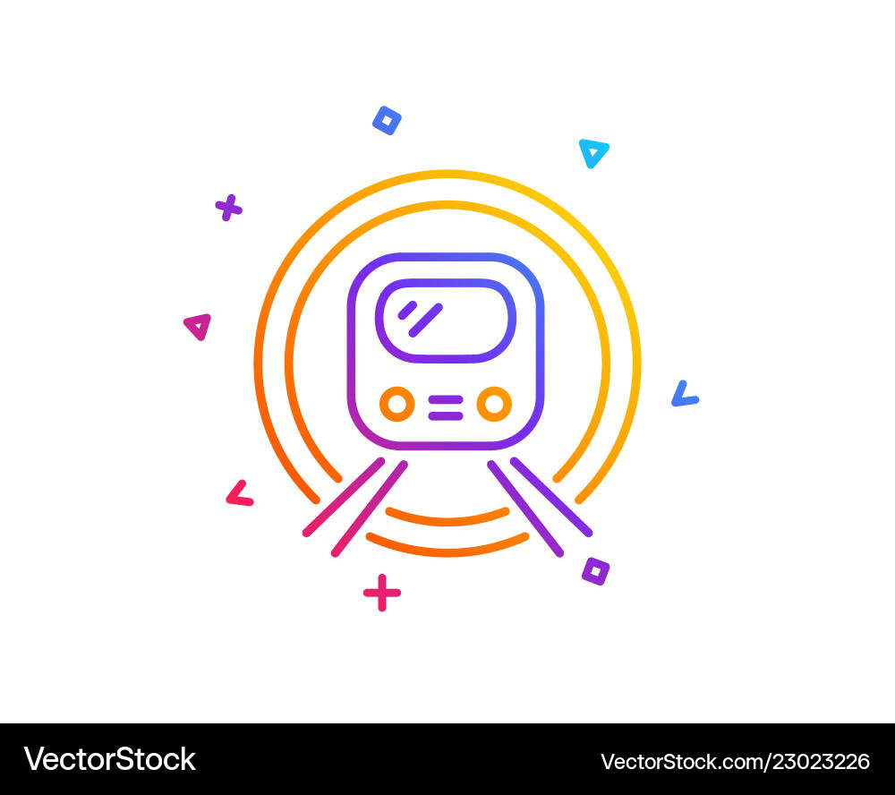 Metro subway transport line icon public Royalty Free Vector