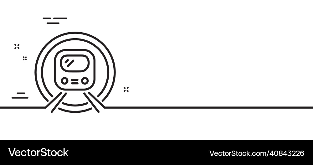Metro subway transport line icon public Royalty Free Vector
