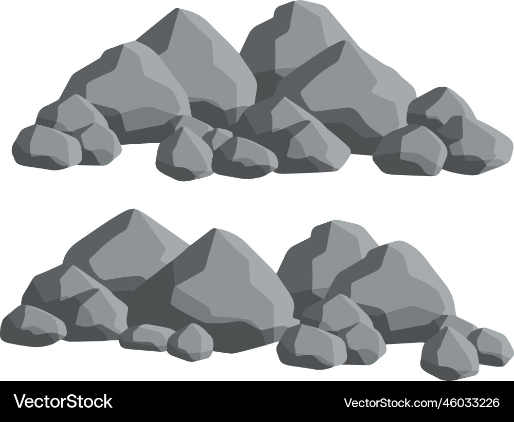 Natural wall stones and rocks Royalty Free Vector Image