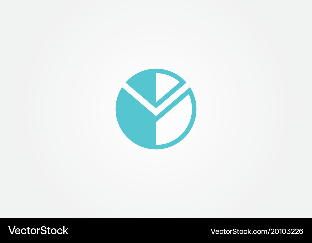 Round business finance logo Royalty Free Vector Image