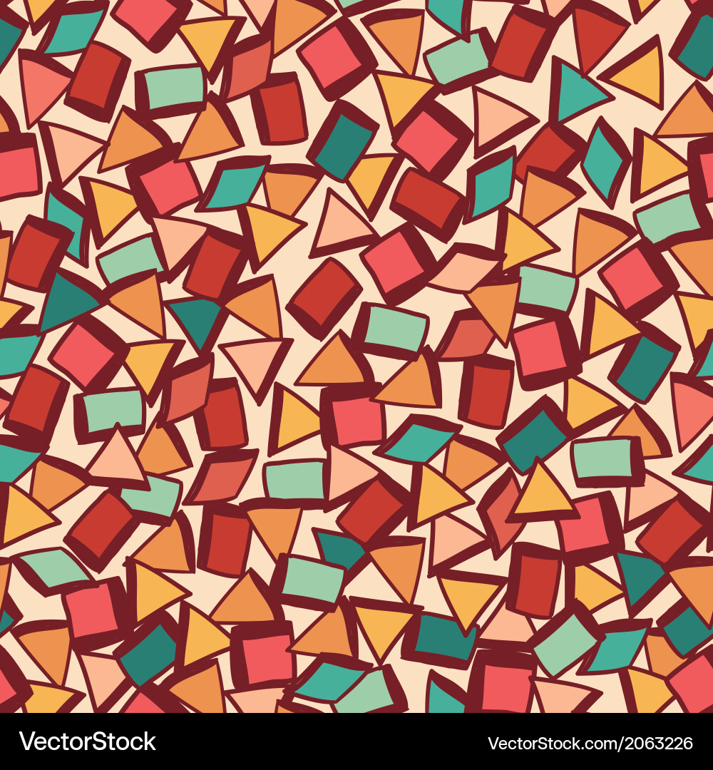 Seamless texture with geometric shapes mosaic Vector Image