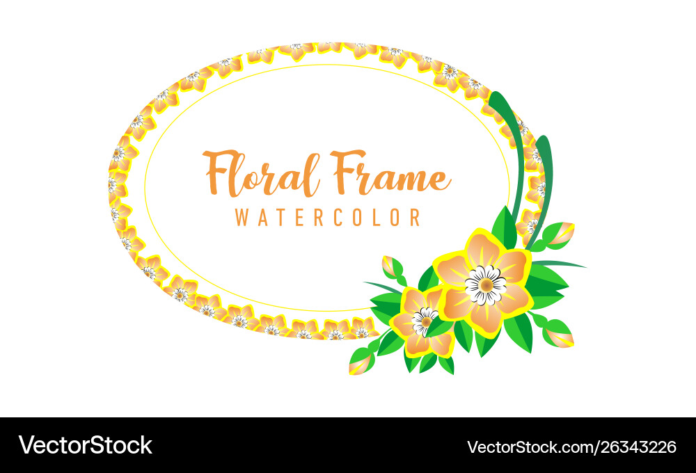 Set floral frame wedding invitation flower log Vector Image