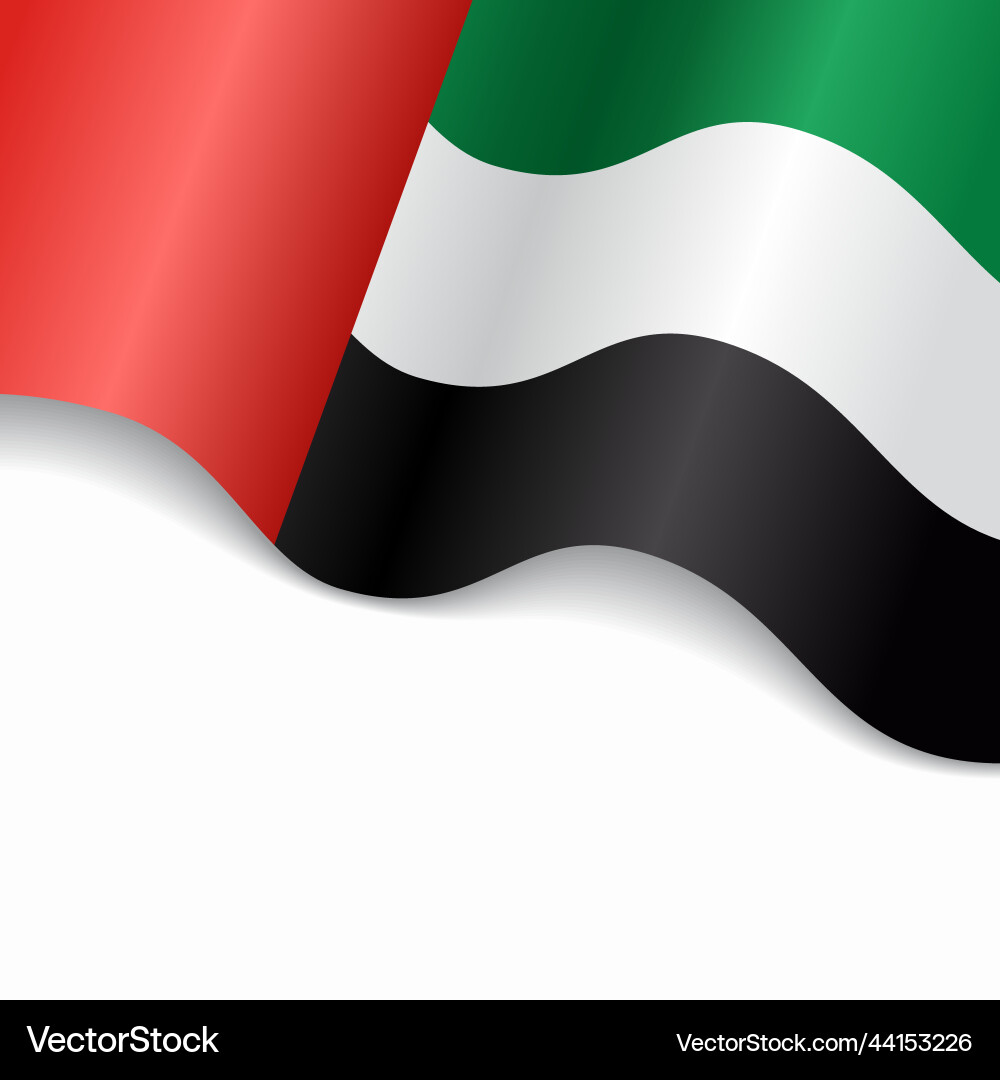 United arab emirates flag wavy abstract background