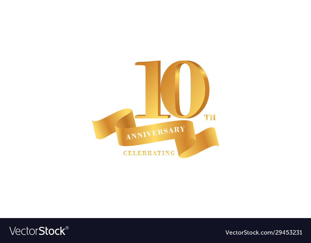 10th anniversary celebration logo Royalty Free Vector Image 10th anniversary celebration logo Royalty Free Vector Image