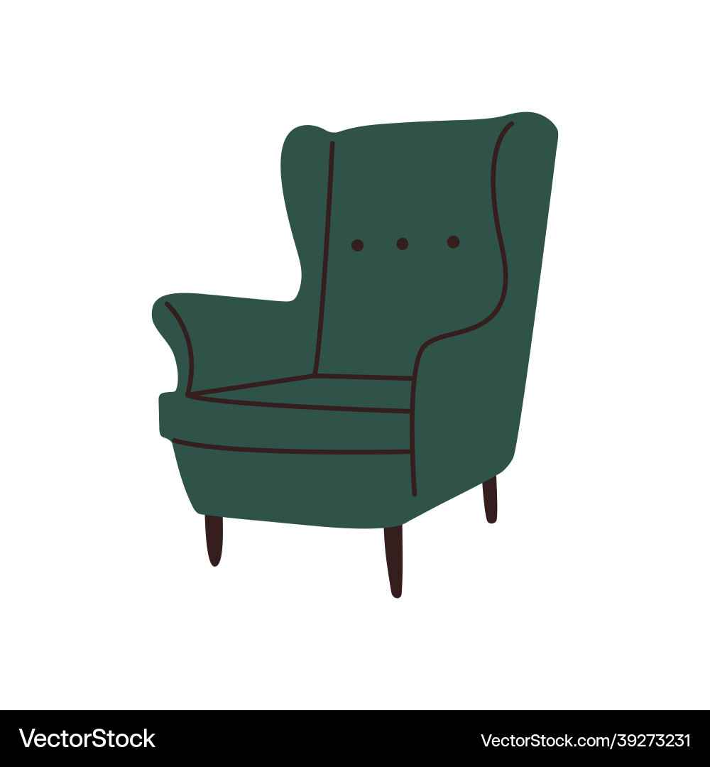 Abstract contemporary chair comfy chairs mid Vector Image