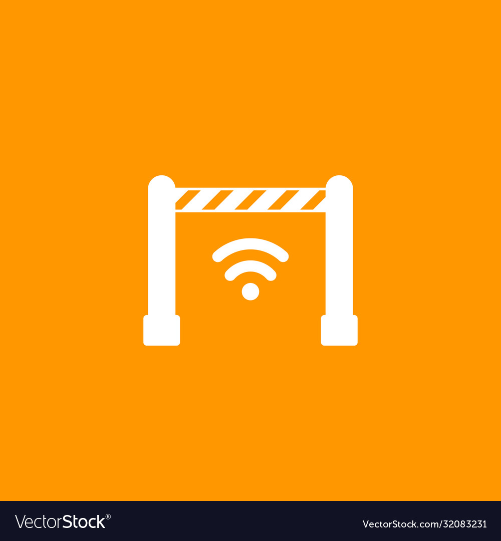 Automatic gate system icon sign Royalty Free Vector Image