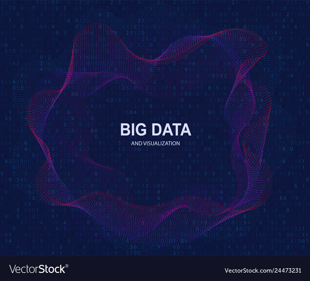 Circular visualization big data artificial Vector Image