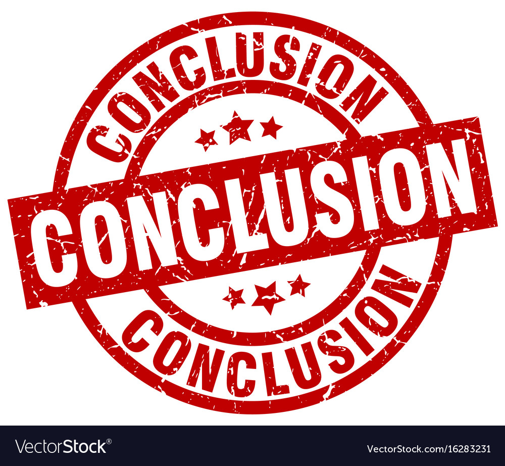 Conclusion round red grunge stamp Royalty Free Vector Image Conclusion round red grunge stamp Royalty Free Vector Image