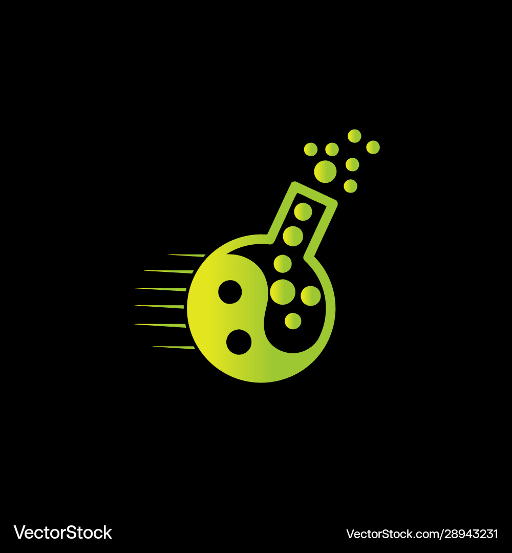 Creative abstract speed beaker lab logo design Vector Image