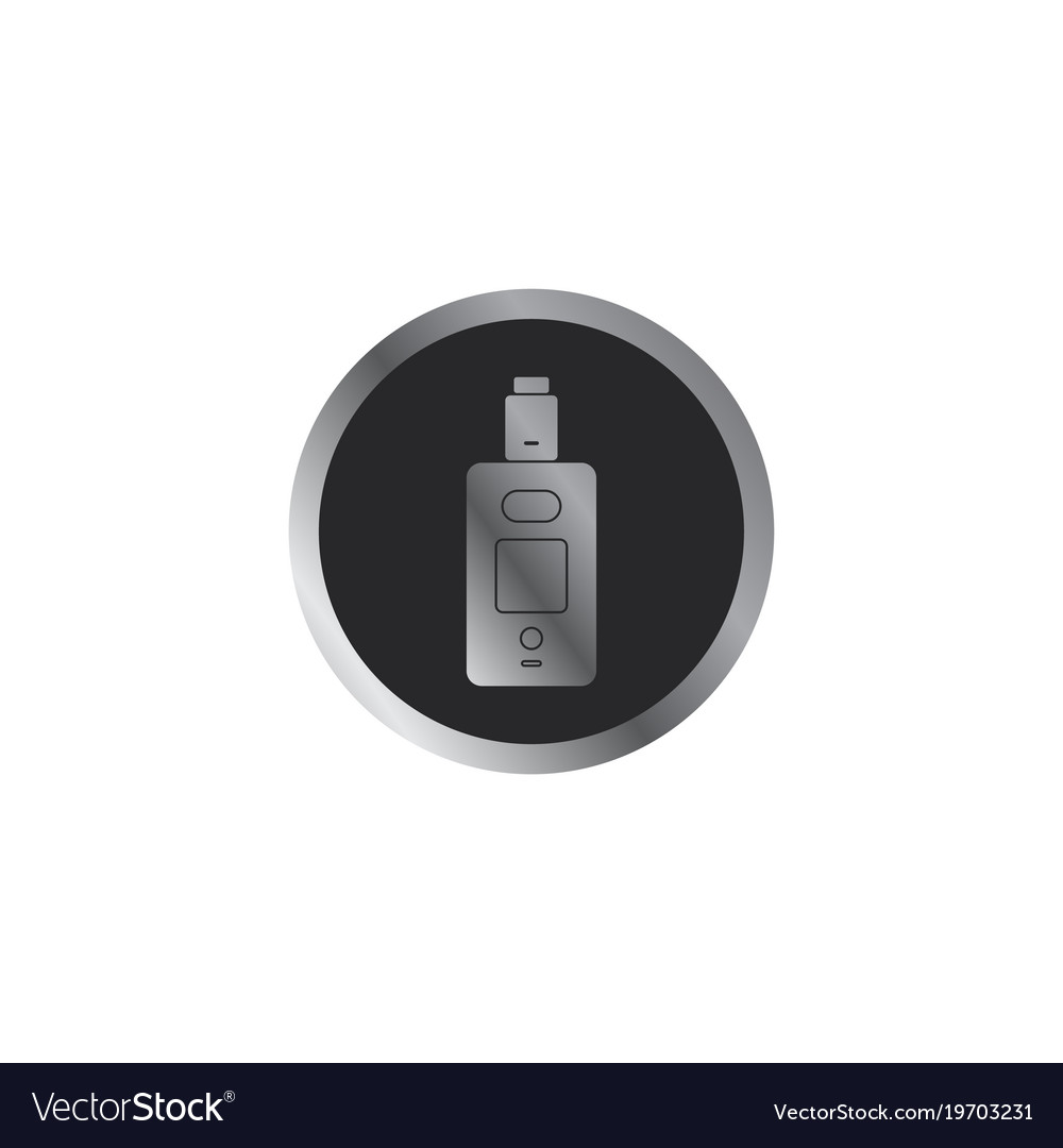 Electric cigarette personal vaporizer icon button Vector Image