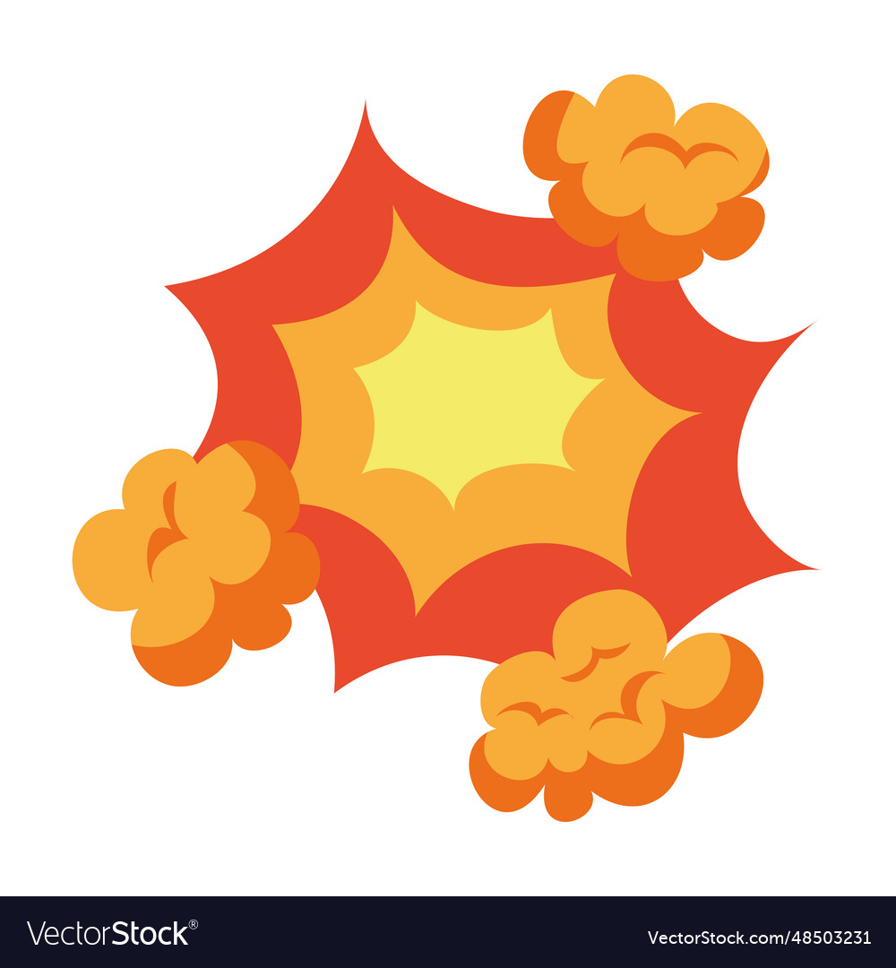 Explosion effect power icon Royalty Free Vector Image