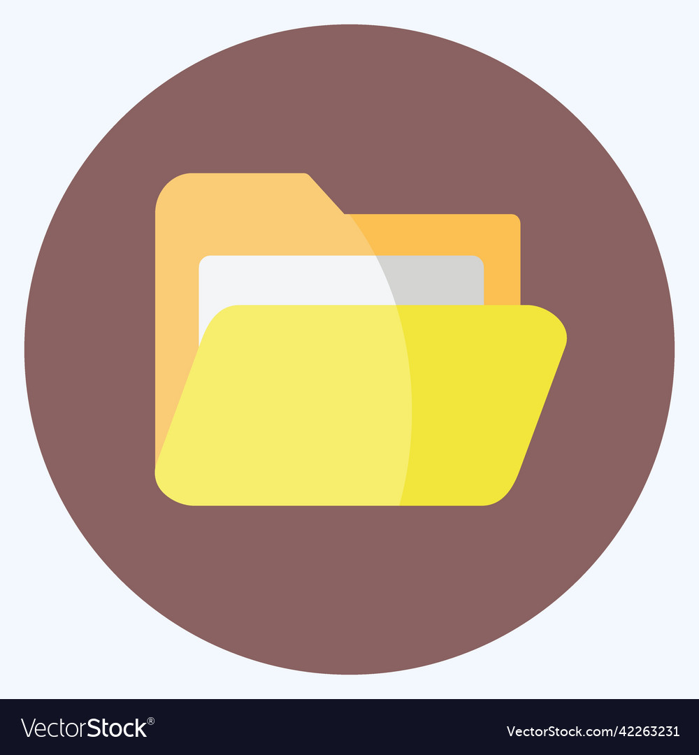 Icon folder 1 suitable for web interface symbol Vector Image