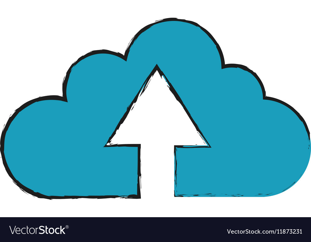 Isolated cloud computing design Royalty Free Vector Image