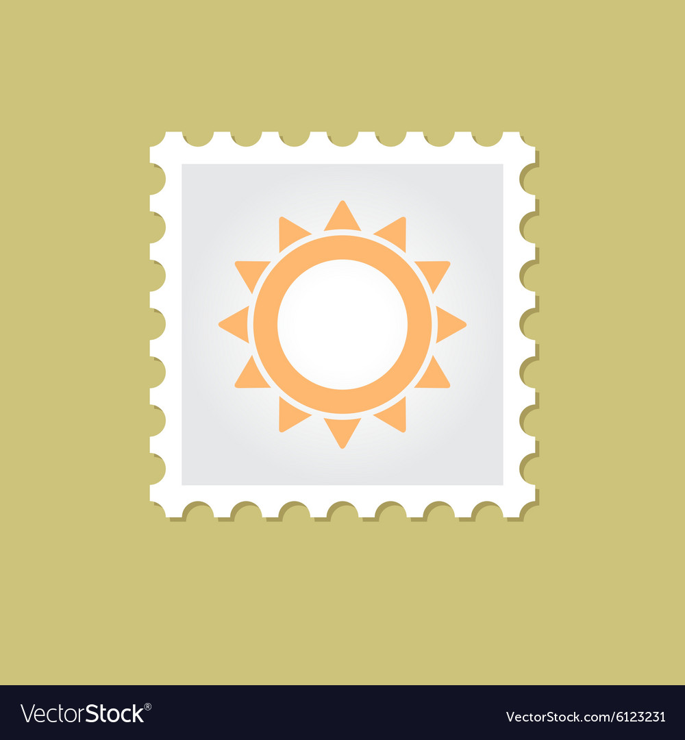Sun stamp Royalty Free Vector Image - VectorStock