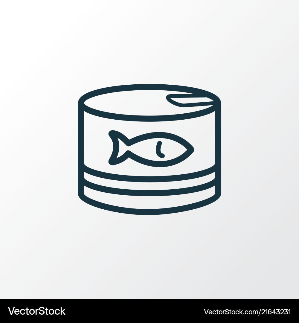Tuna can icon line symbol premium quality Vector Image