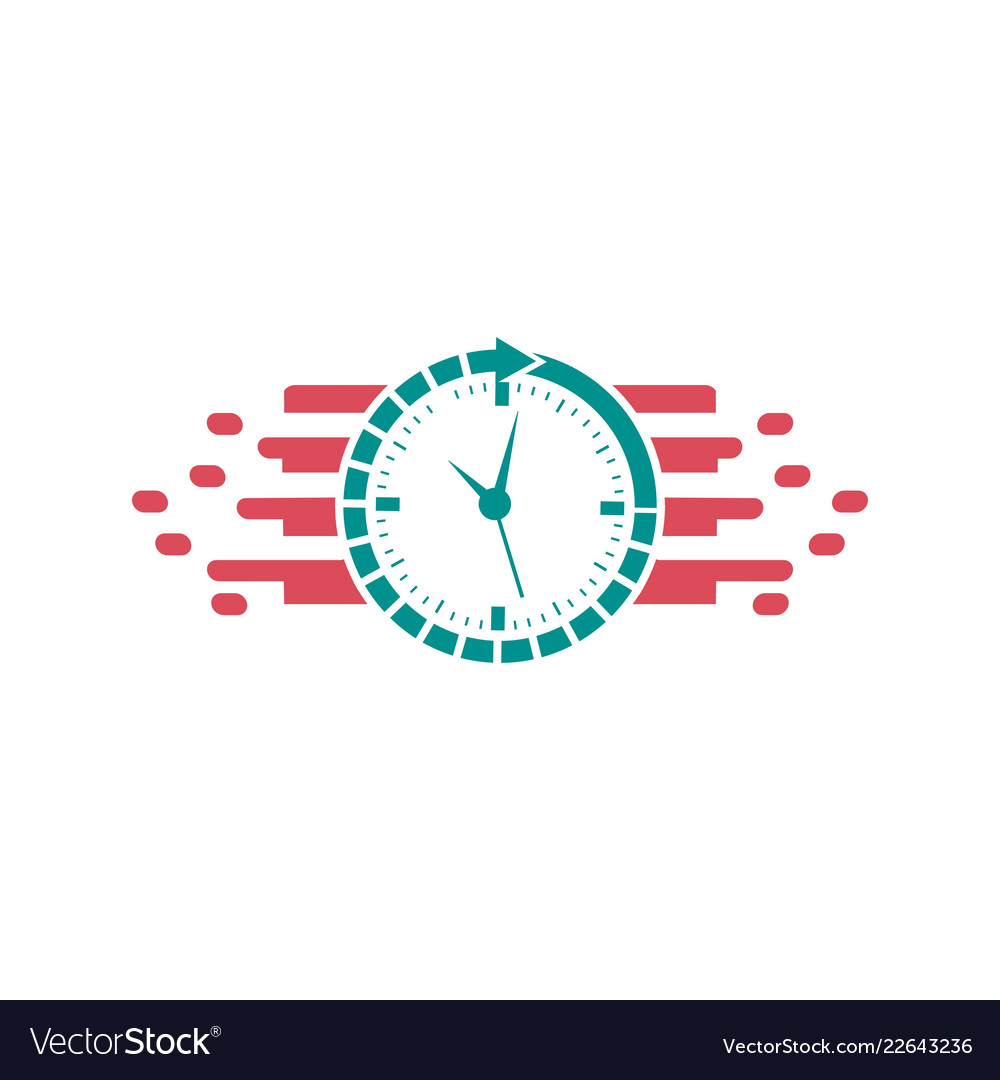 Clock logo design Royalty Free Vector Image - VectorStock