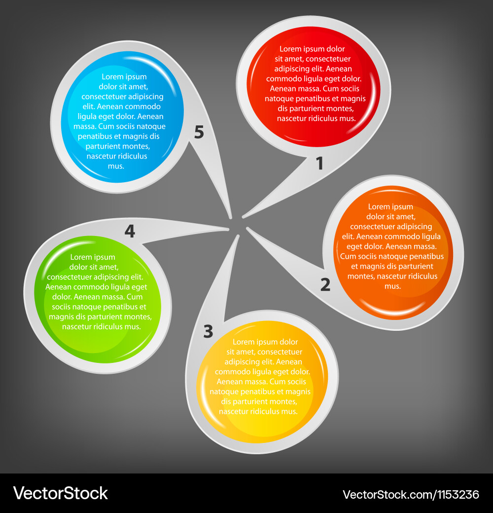 Concept of colorful circular banners for different