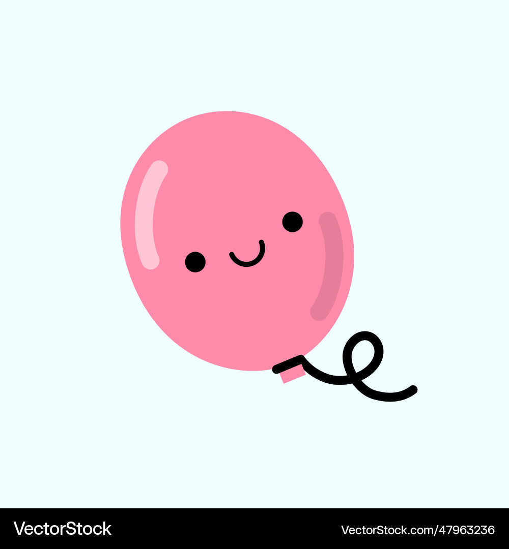 Cute smiling balloon character icon Royalty Free Vector